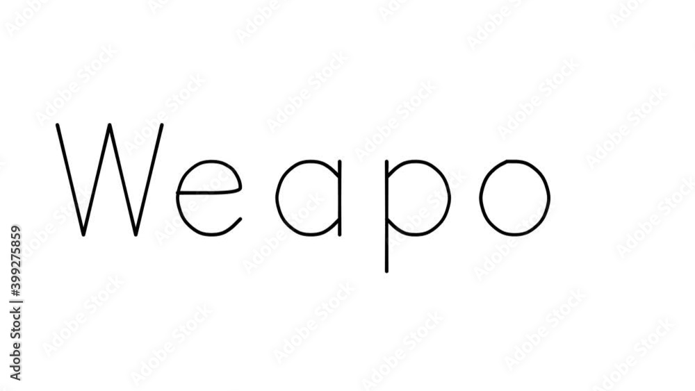 Weapon Handwritten Text Animation in Various Sans-Serif Fonts and ...