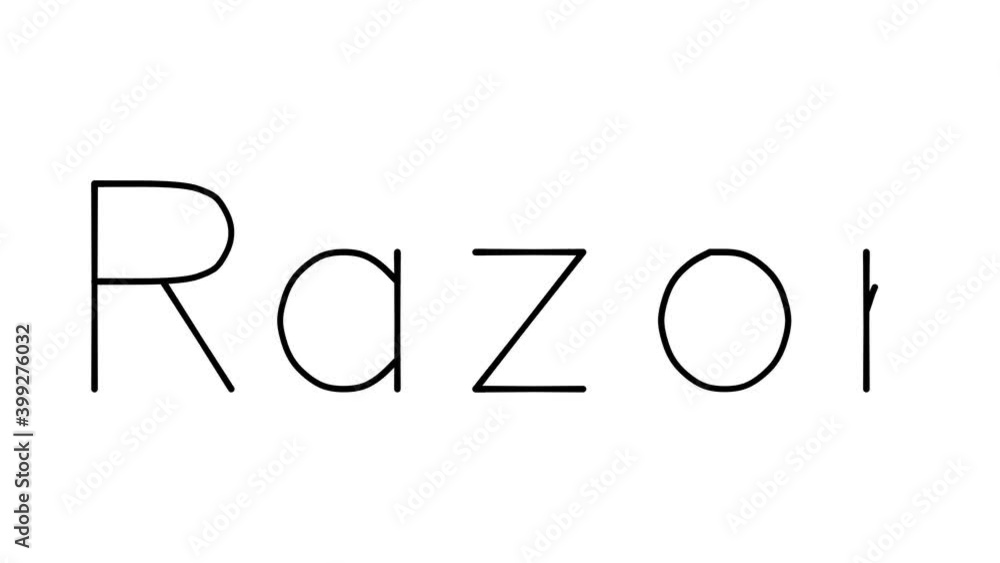 Razor Handwritten Text Animation in Various Sans-Serif Fonts and ...