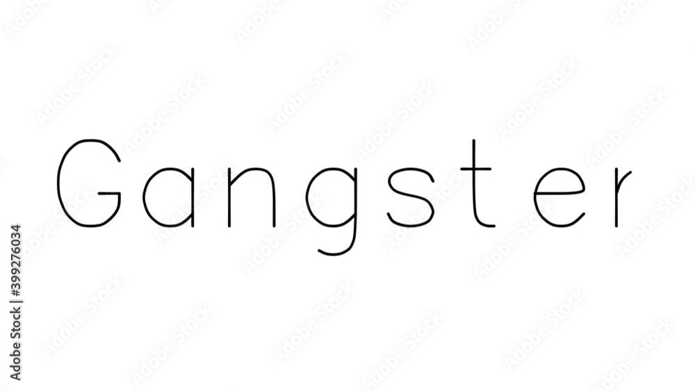 Gangster Handwritten Text Animation in Various Sans-Serif Fonts and ...