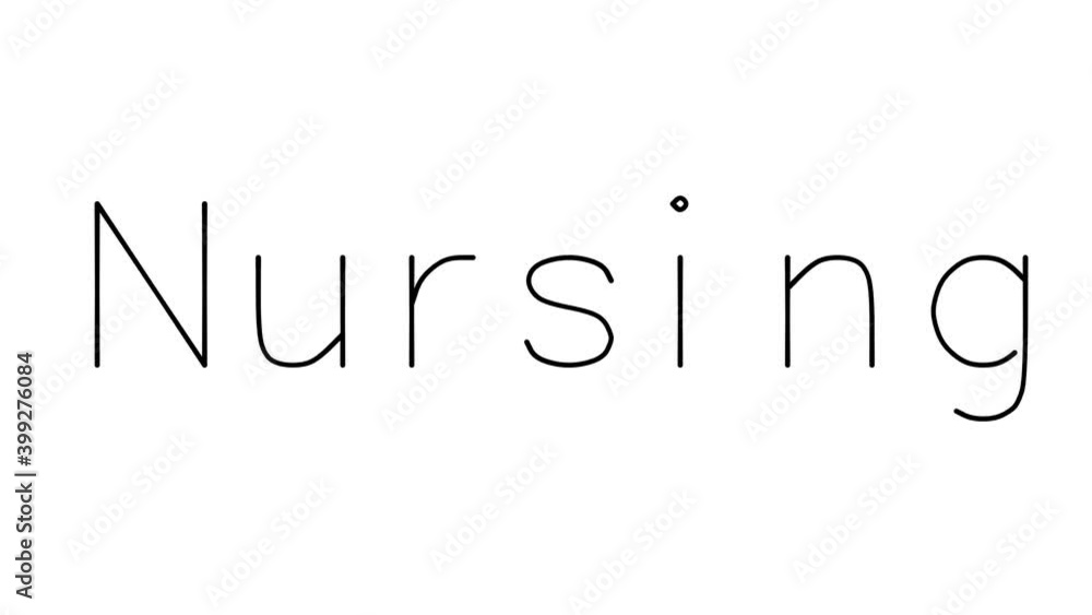 Nursing Handwritten Text Animation in Various Sans-Serif Fonts and ...