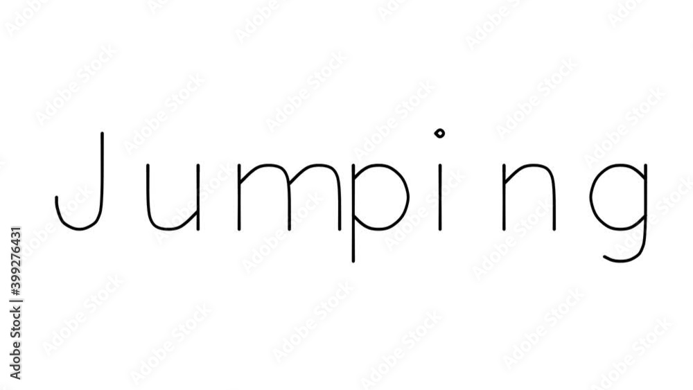 Jumping Handwritten Text Animation in Various Sans-Serif Fonts and ...