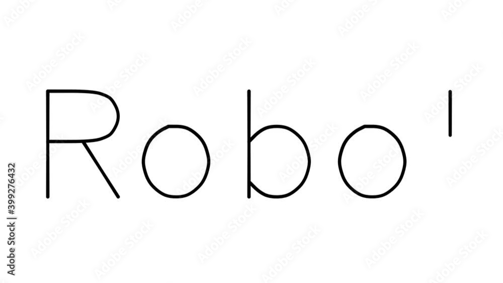 Robot Handwritten Text Animation in Various Sans-Serif Fonts and ...