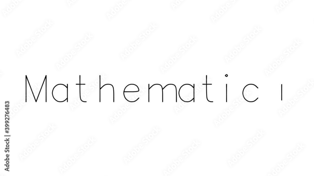 Mathematical Handwritten Text Animation in Various Sans-Serif Fonts and ...