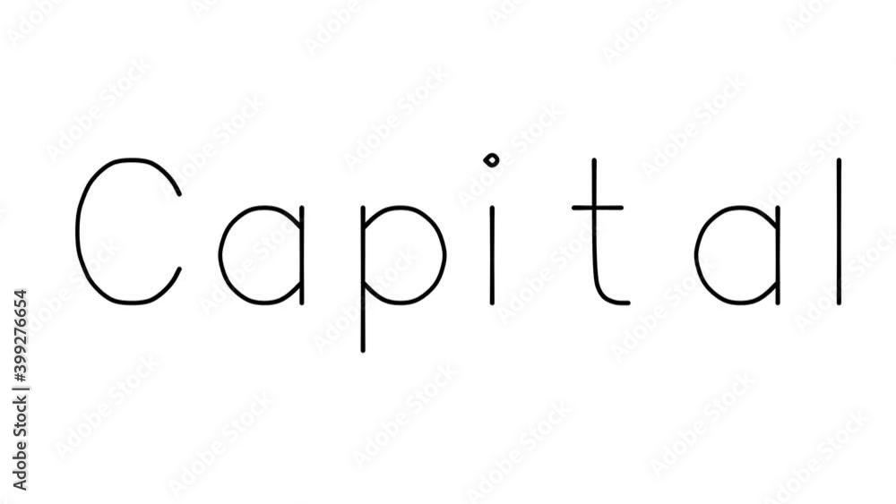 Vidéo Stock Capital Handwritten Text Animation in Various Sans-Serif ...