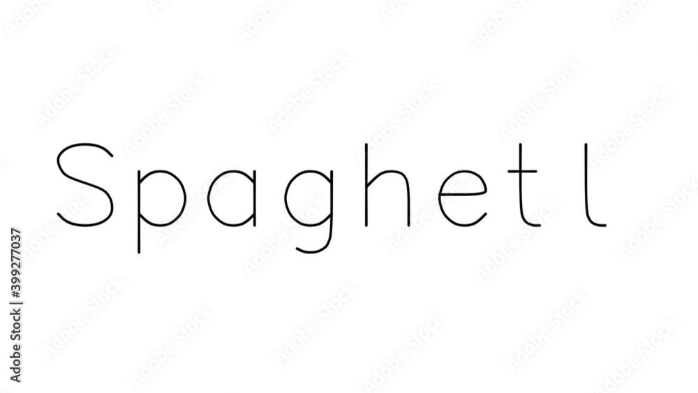 Spaghetti Handwritten Text Animation in Various Sans-Serif Fonts and ...