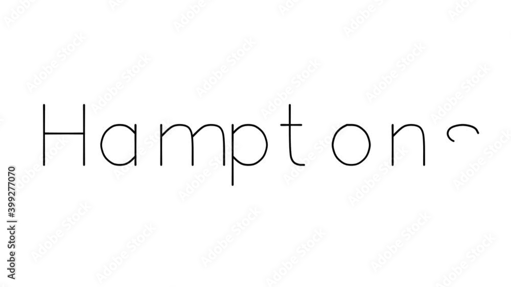 Hamptons Handwritten Text Animation in Various Sans-Serif Fonts and ...