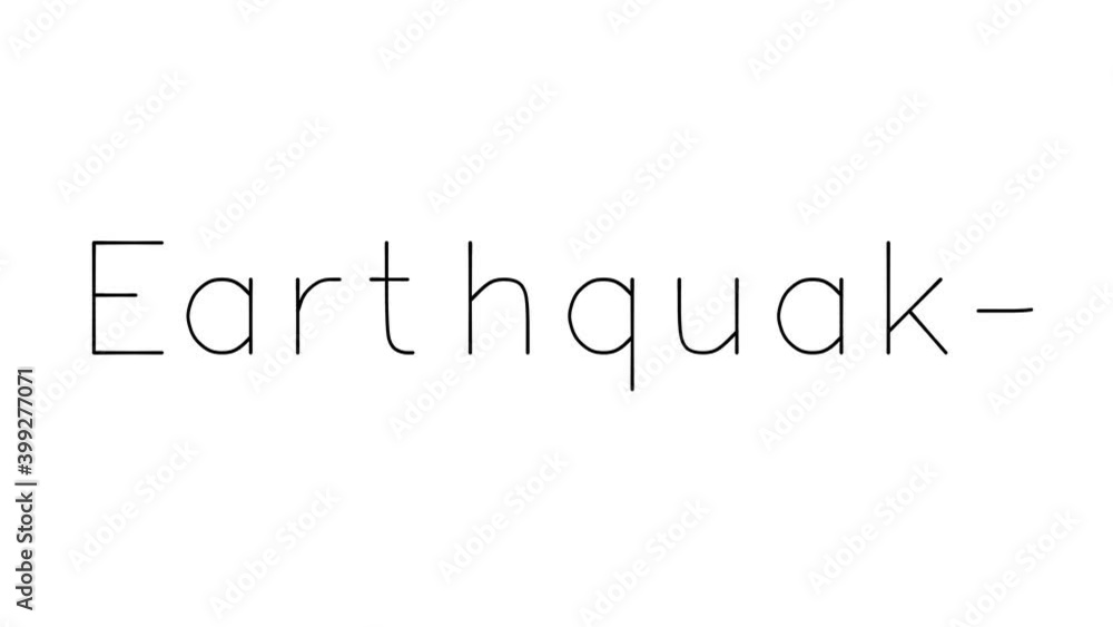 Earthquake Handwritten Text Animation in Various Sans-Serif Fonts and ...