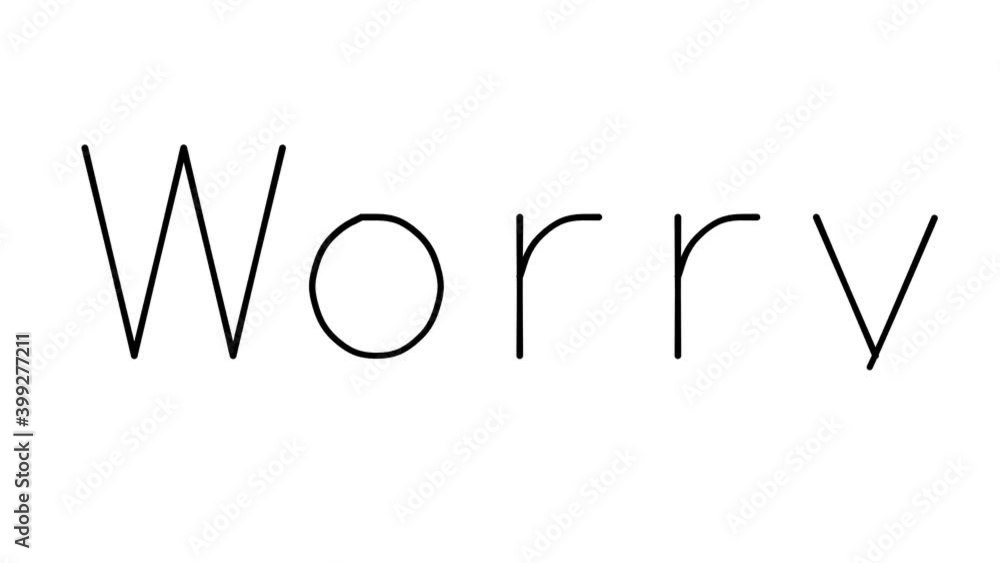 Worry Handwritten Text Animation in Various Sans-Serif Fonts and ...