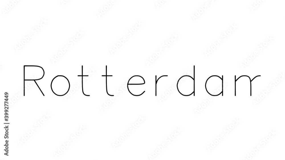 Rotterdam Handwritten Text Animation in Various Sans-Serif Fonts and ...