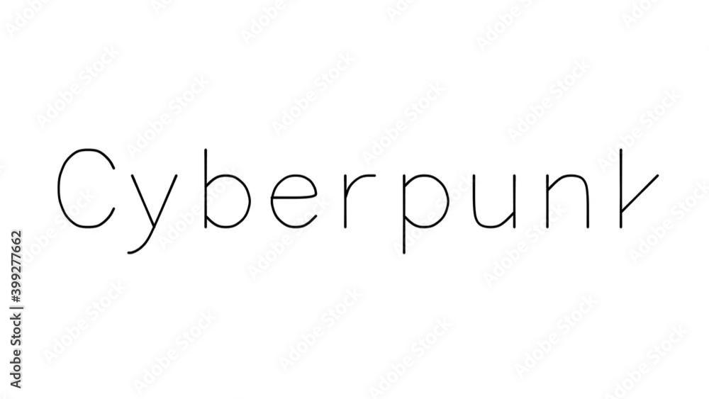 Cyberpunk Handwritten Text Animation in Various Sans-Serif Fonts and ...