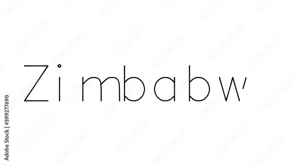Zimbabwe Handwritten Text Animation in Various Sans-Serif Fonts and ...