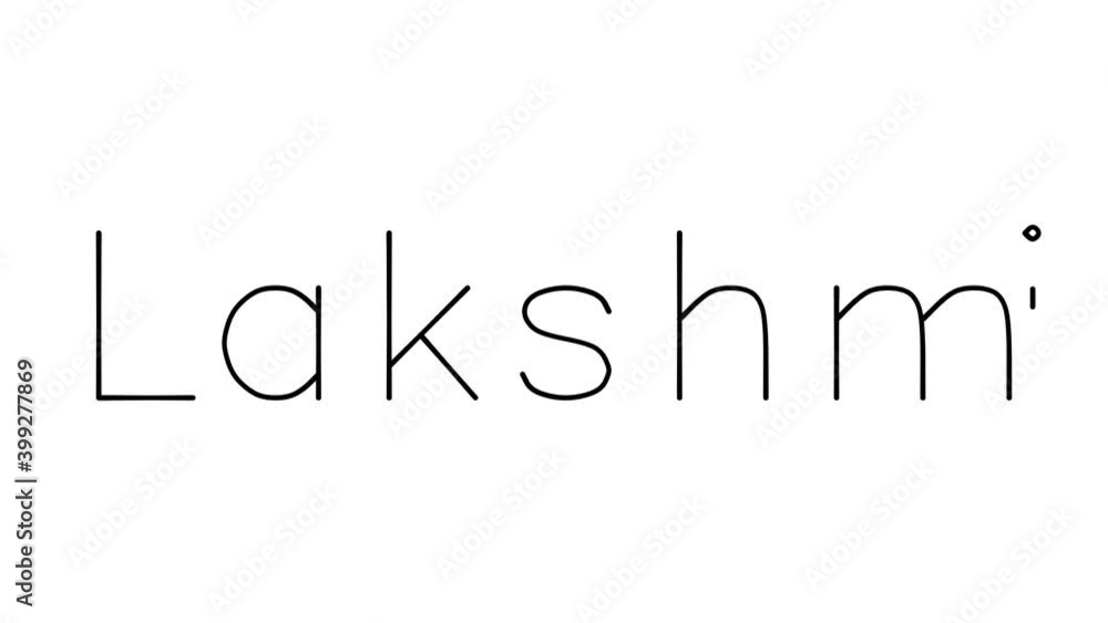 Lakshmi Handwritten Text Animation in Various Sans-Serif Fonts and ...