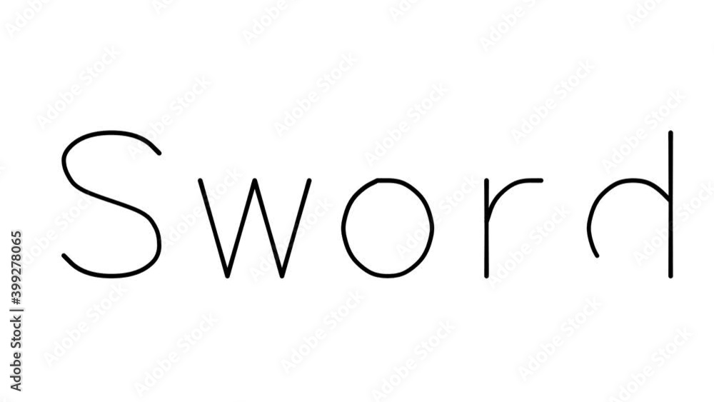 Sword Handwritten Text Animation in Various Sans-Serif Fonts and ...
