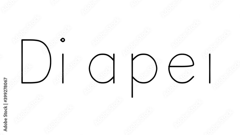 Diaper Handwritten Text Animation in Various Sans-Serif Fonts and ...