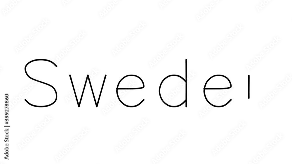 Sweden Handwritten Text Animation in Various Sans-Serif Fonts and ...