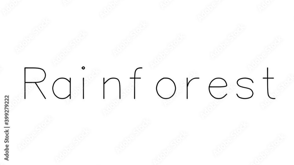 Rainforest Handwritten Text Animation in Various Sans-Serif Fonts and ...