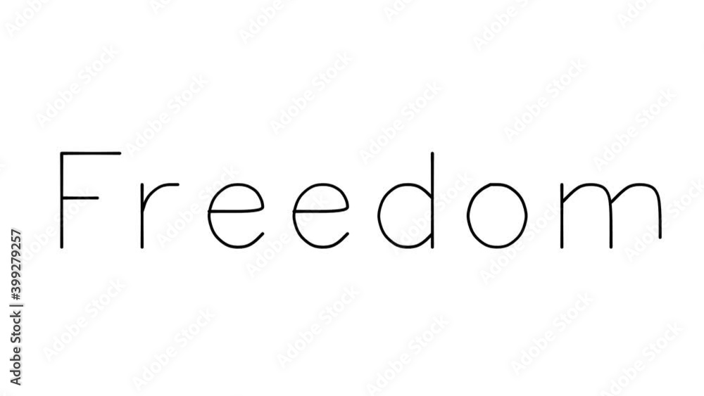 Freedom Handwritten Text Animation in Various Sans-Serif Fonts and ...