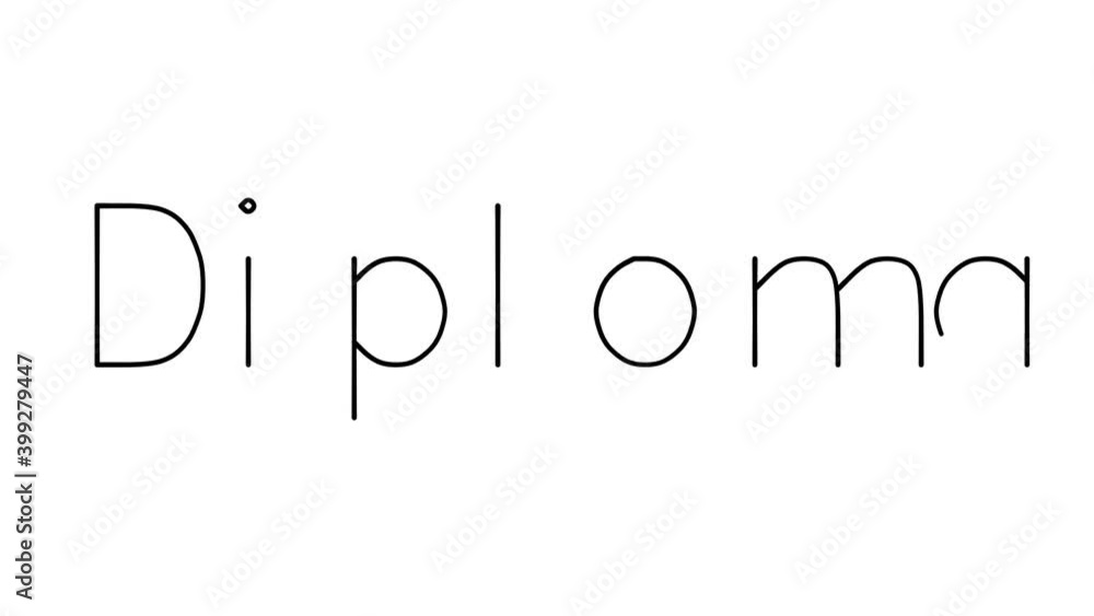 Diploma Handwritten Text Animation in Various Sans-Serif Fonts and ...