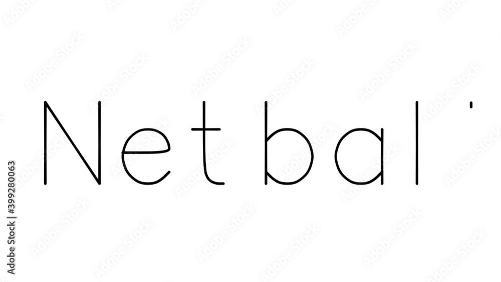 Netball Handwritten Text Animation in Various Sans-Serif Fonts and ...