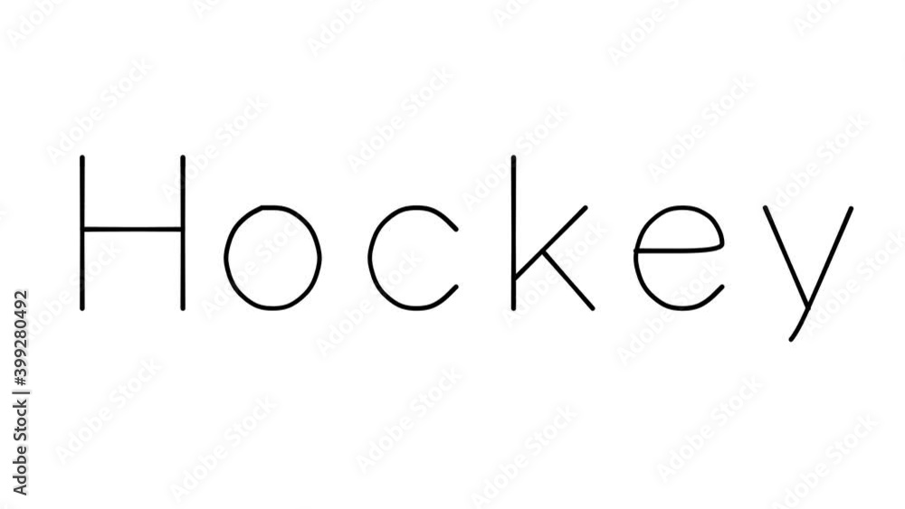 Hockey Handwritten Text Animation in Various Sans-Serif Fonts and ...