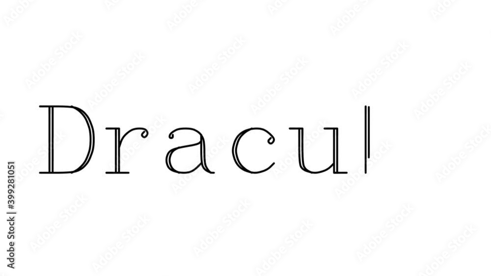 Dracula Animated Handwriting Text in Serif Fonts and Weights Stock ビデオ ...