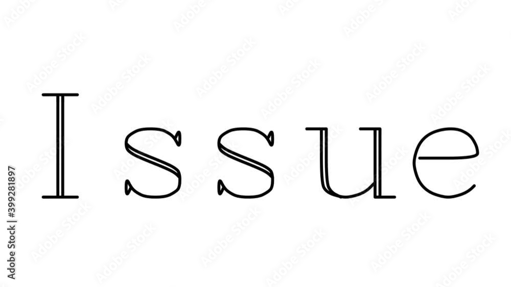 Issue Animated Handwriting Text in Serif Fonts and Weights Stock Video ...