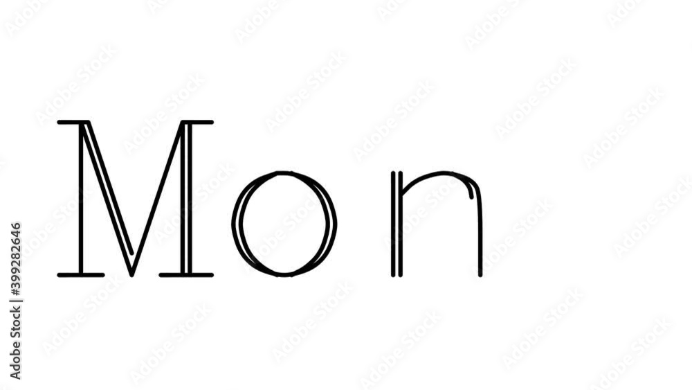 Monk Animated Handwriting Text in Serif Fonts and Weights Stock Video ...
