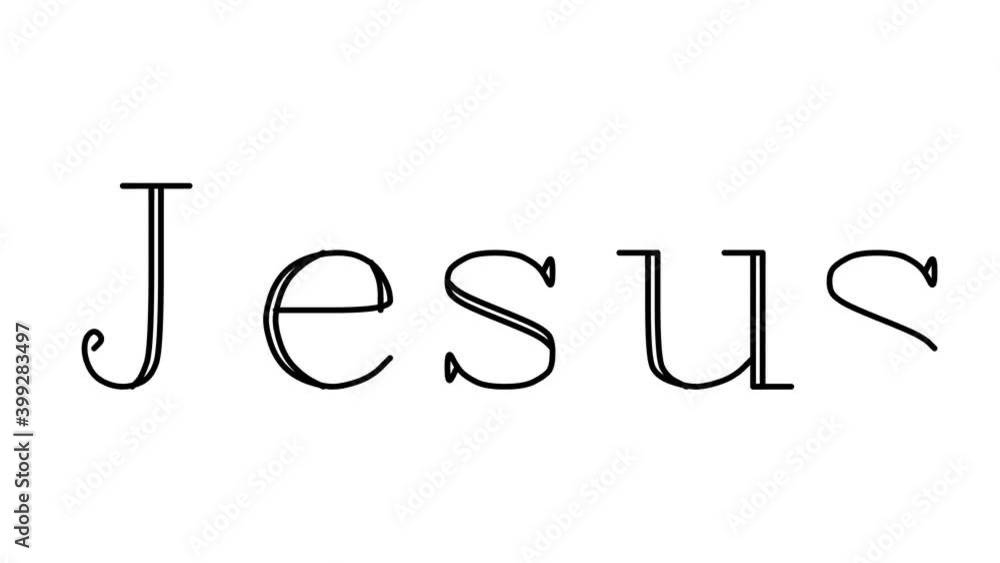 Jesus Animated Handwriting Text in Serif Fonts and Weights vídeo do ...
