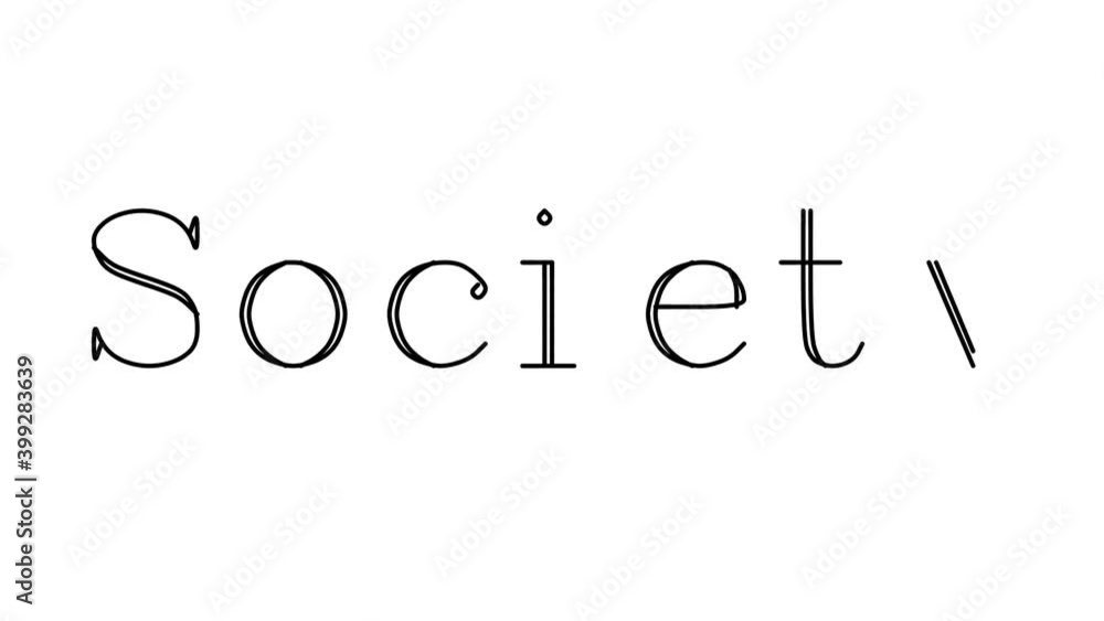Society Animated Handwriting Text in Serif Fonts and Weights Stock ...