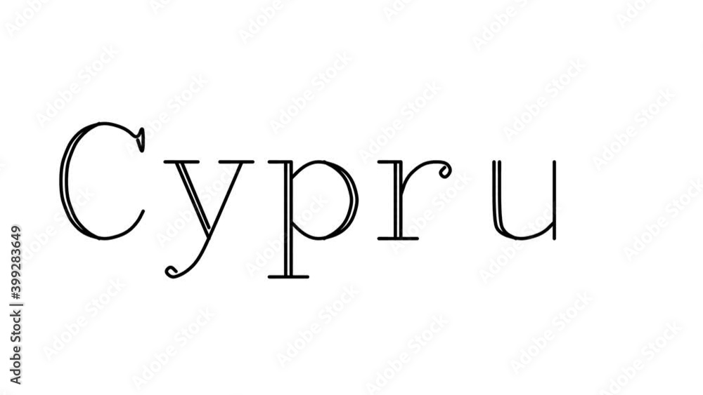 Cyprus Animated Handwriting Text in Serif Fonts and Weights Stock Video ...