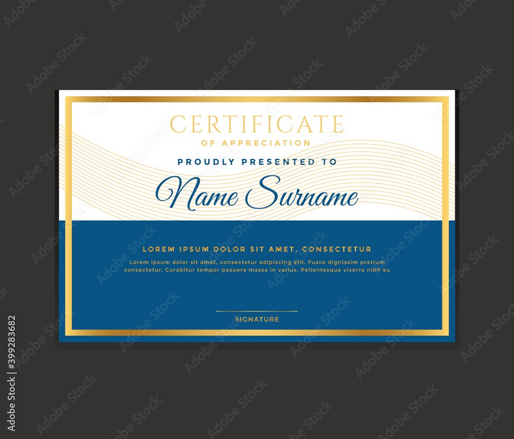vector shape certificate design Stock Vector | Adobe Stock