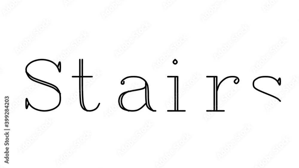 Stairs Animated Handwriting Text in Serif Fonts and Weights Stock ビデオ ...
