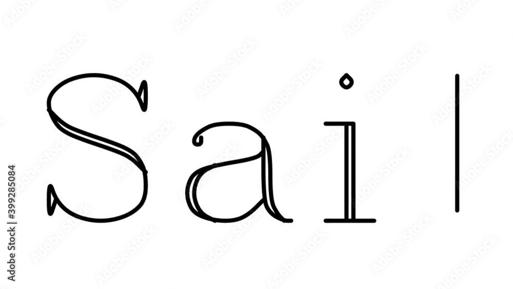Sail Animated Handwriting Text in Serif Fonts and Weights Stock ビデオ ...