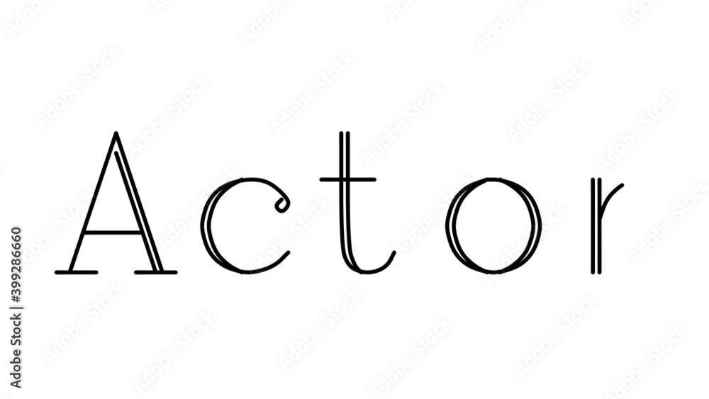 Actor Animated Handwriting Text in Serif Fonts and Weights Stock Video | Adobe Stock