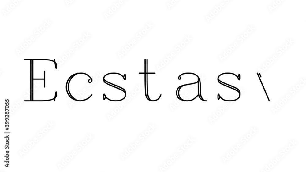 Ecstasy Animated Handwriting Text in Serif Fonts and Weights Stock ...