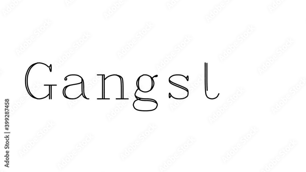 Gangster Animated Handwriting Text in Serif Fonts and Weights Stock ビデオ ...