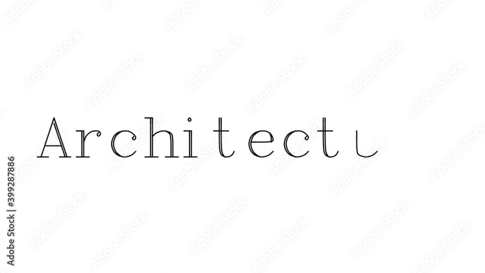Architecture Animated Handwriting Text in Serif Fonts and Weights Stock ...