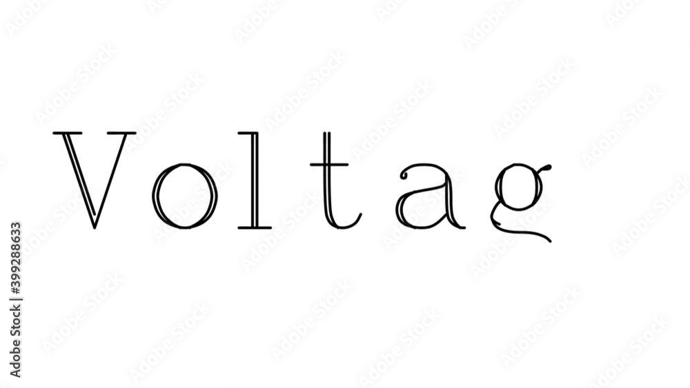 Voltage Animated Handwriting Text in Serif Fonts and Weights Stock ...