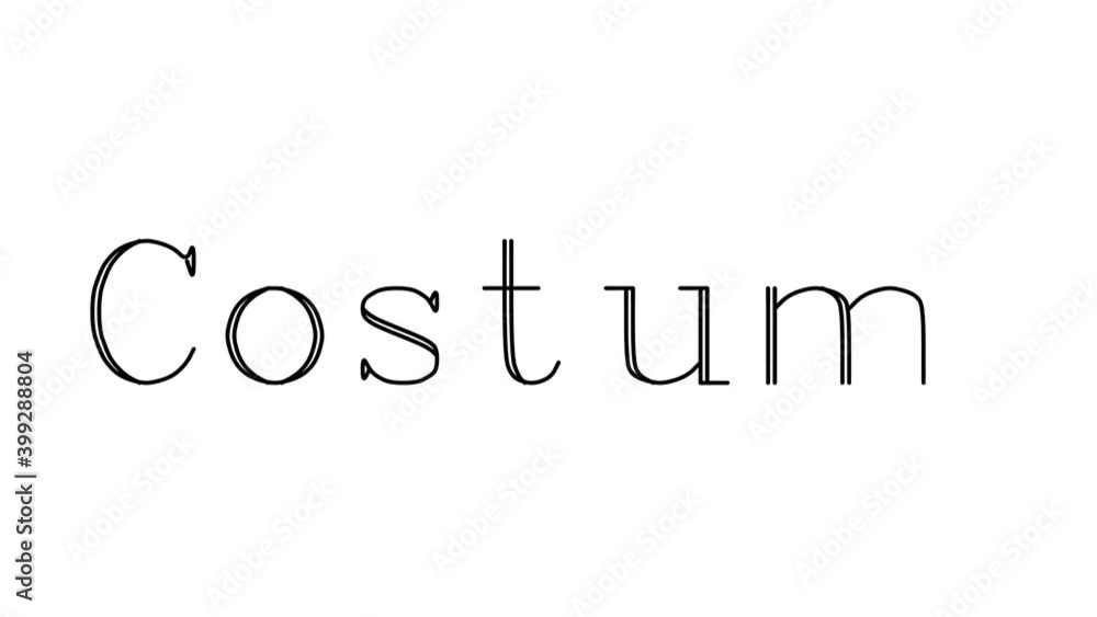 Costume Animated Handwriting Text in Serif Fonts and Weights vídeo do ...
