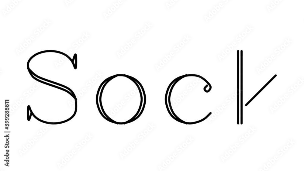 Sock Animated Handwriting Text in Serif Fonts and Weights Stock ビデオ ...