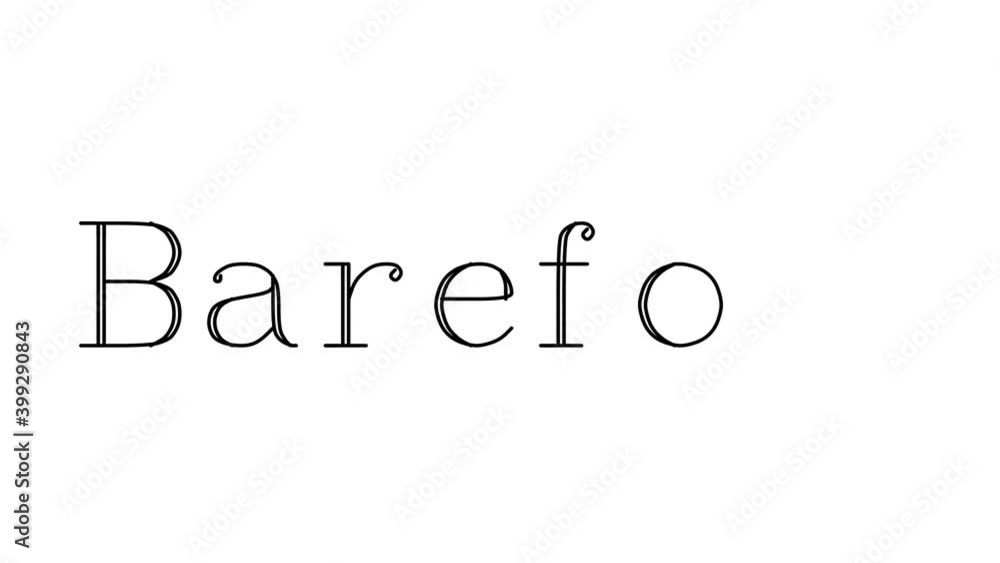 Barefoot Animated Handwriting Text in Serif Fonts and Weights Stock ...