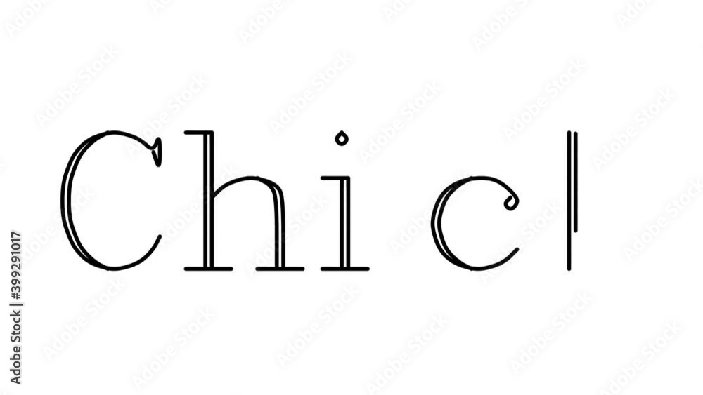 Chick Animated Handwriting Text in Serif Fonts and Weights Stock ビデオ ...