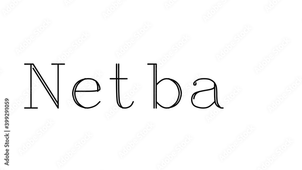 Netball Animated Handwriting Text in Serif Fonts and Weights Stock ...