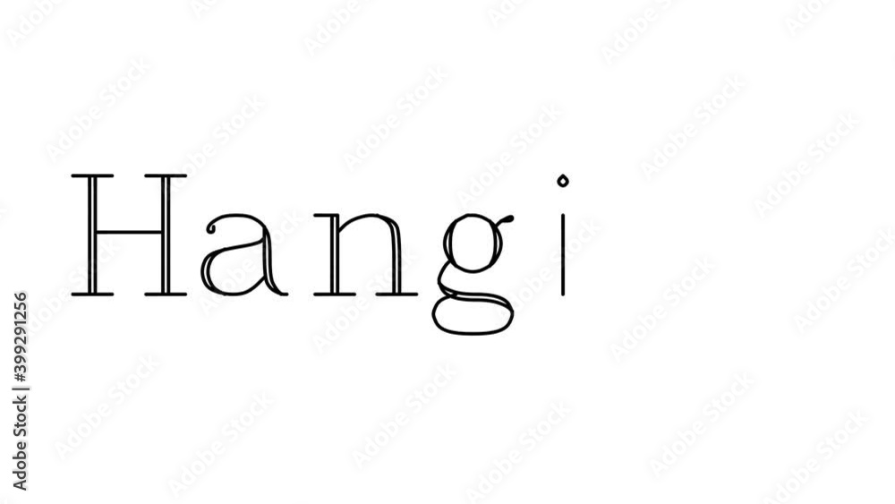Hanging Animated Handwriting Text in Serif Fonts and Weights Stock ...