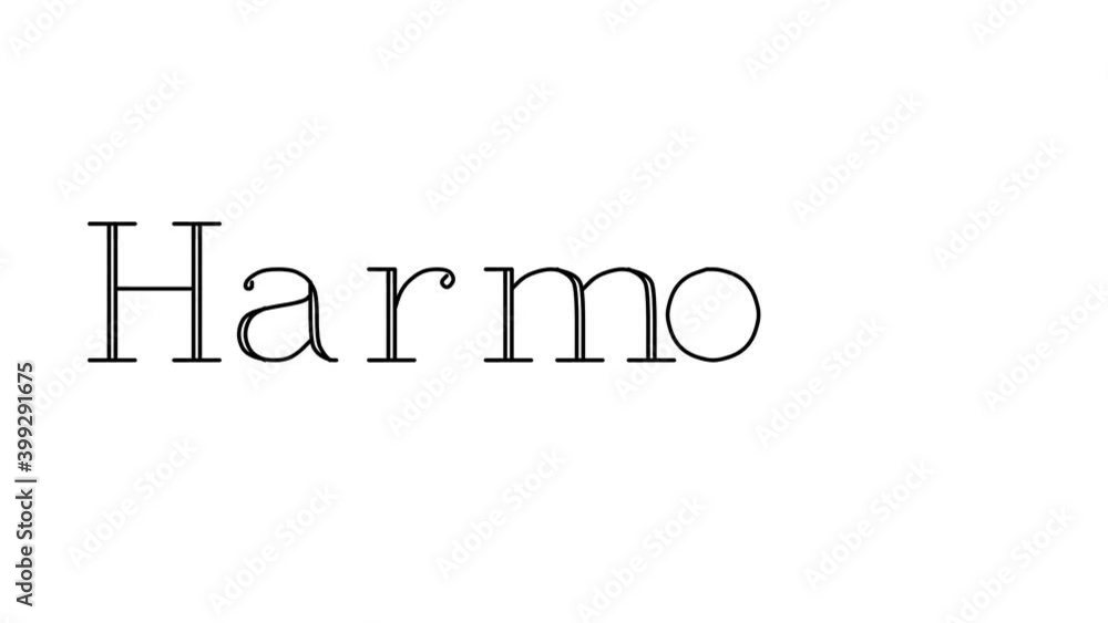 Harmony Animated Handwriting Text in Serif Fonts and Weights Stock ...