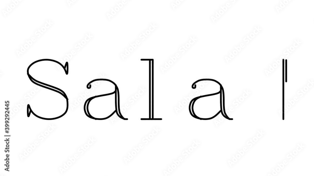 Salad Animated Handwriting Text in Serif Fonts and Weights Stock Video ...