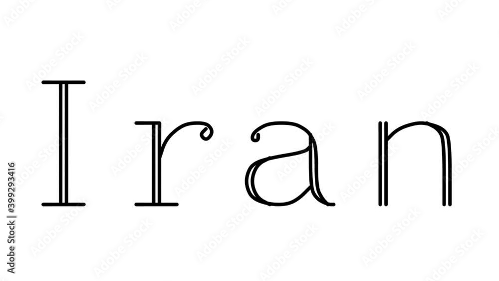Iran Animated Handwriting Text in Serif Fonts and Weights Stock Video ...