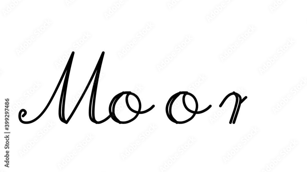 Moon Decorative Handwriting Animation in Six Cursive and Gothic Fonts ...