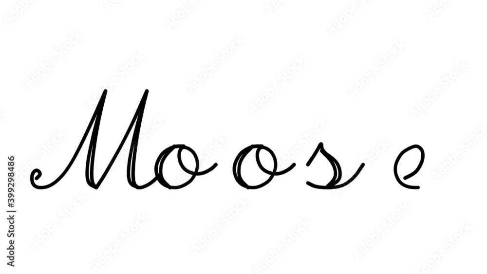 Moose Decorative Handwriting Animation in Six Cursive and Gothic Fonts ...