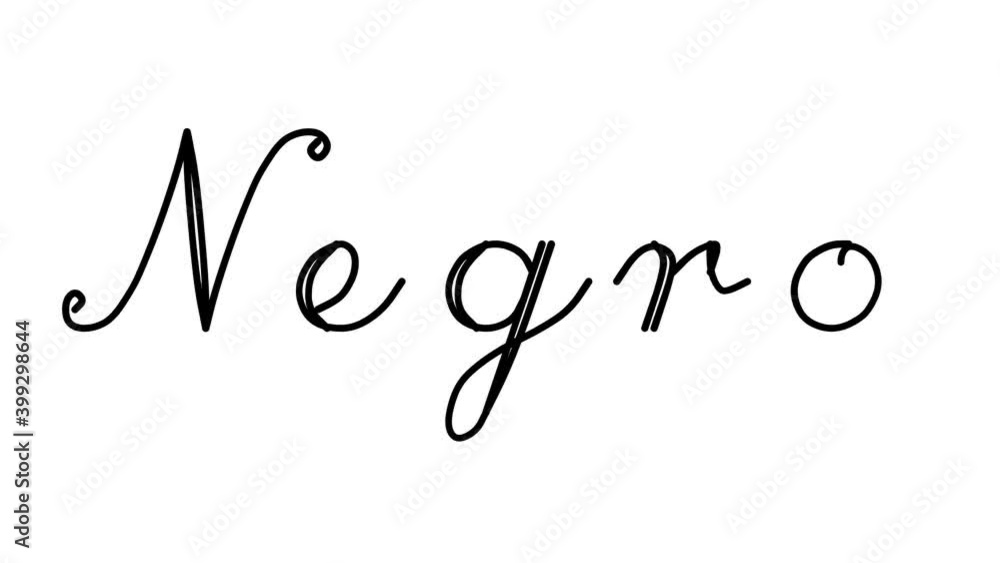 Negro Decorative Handwriting Animation in Six Cursive and Gothic Fonts ...